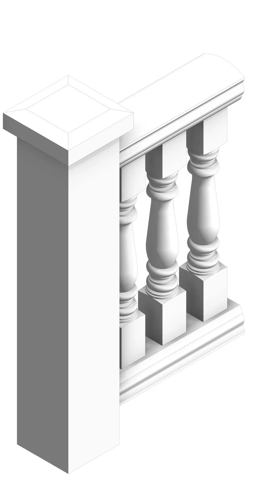Balustrade Revit Family | BIM Objects | Composite Balustrades